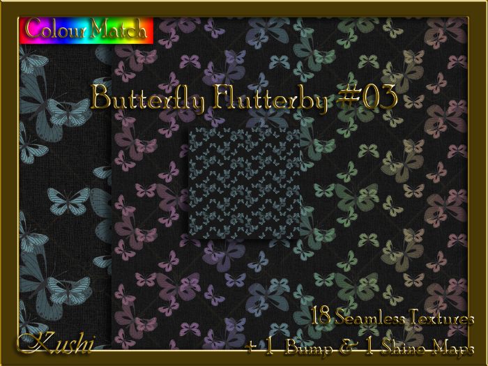 Second Life Marketplace - Butterfly Flutterby #03 Seamless Texture Pack